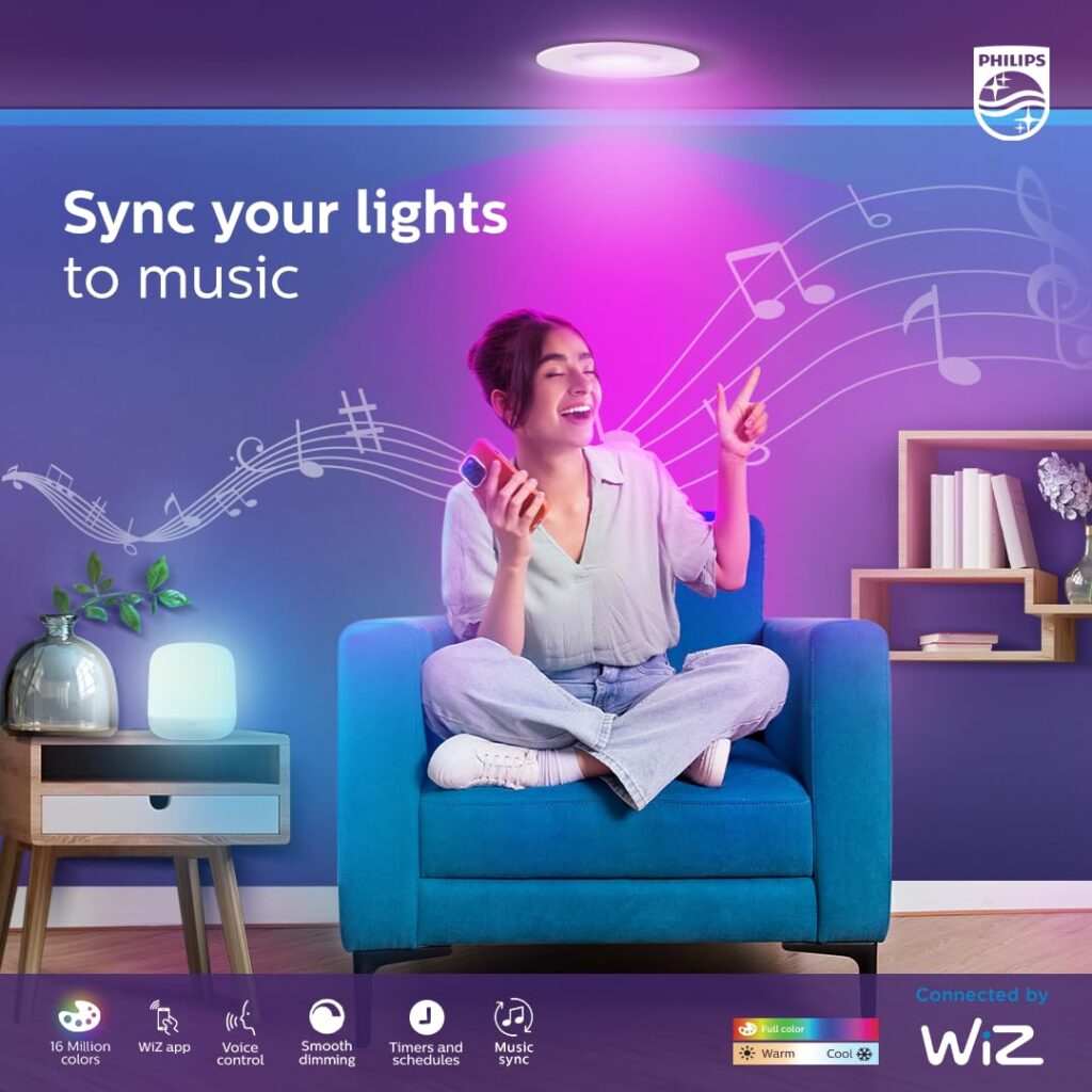 Philips Smart RGB Tube Light 20W 3Ft Full Color WiZ WiFi LED Batten ...