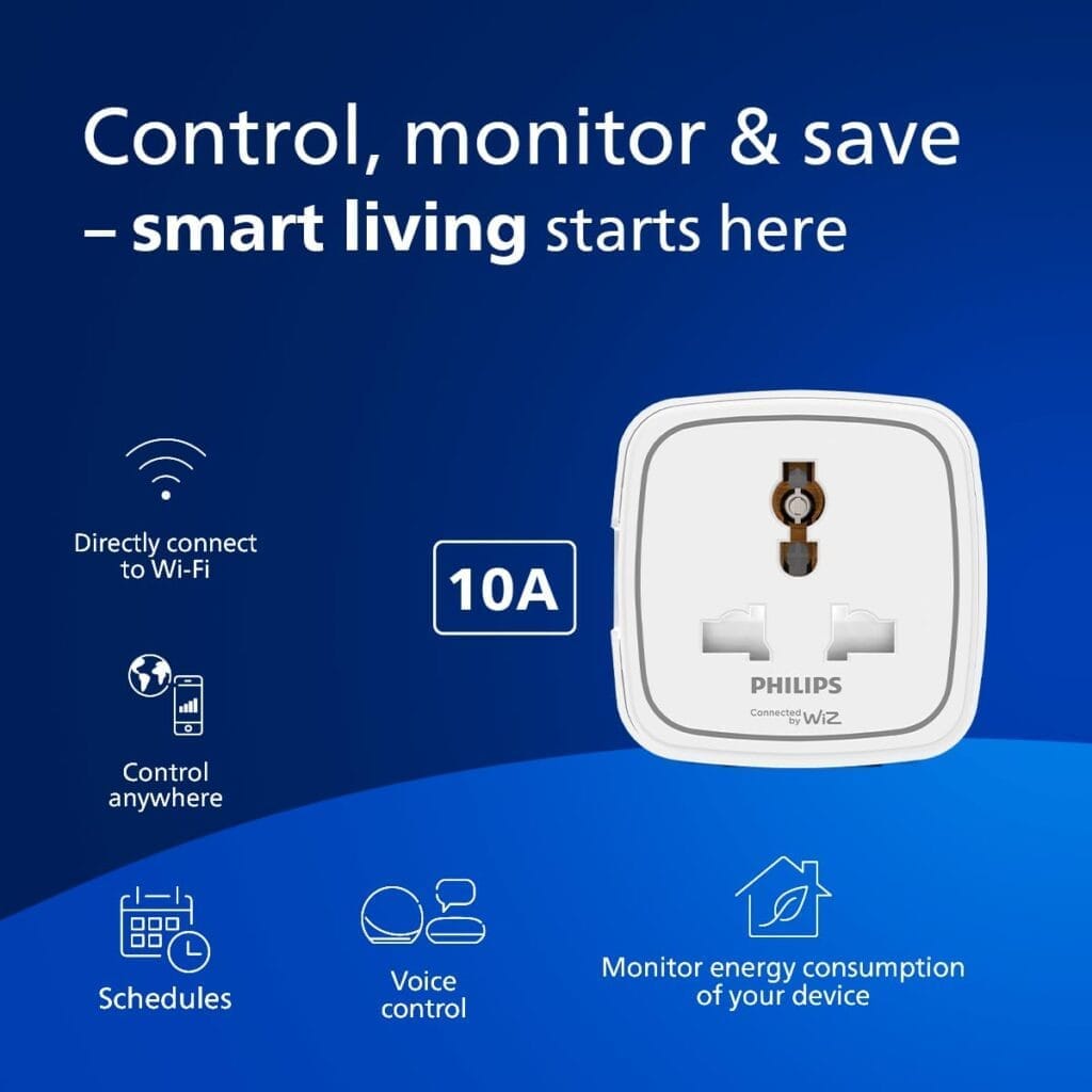 Philips Smart WiFi Plug 10A With Energy Monitoring (WiZ Connected ...