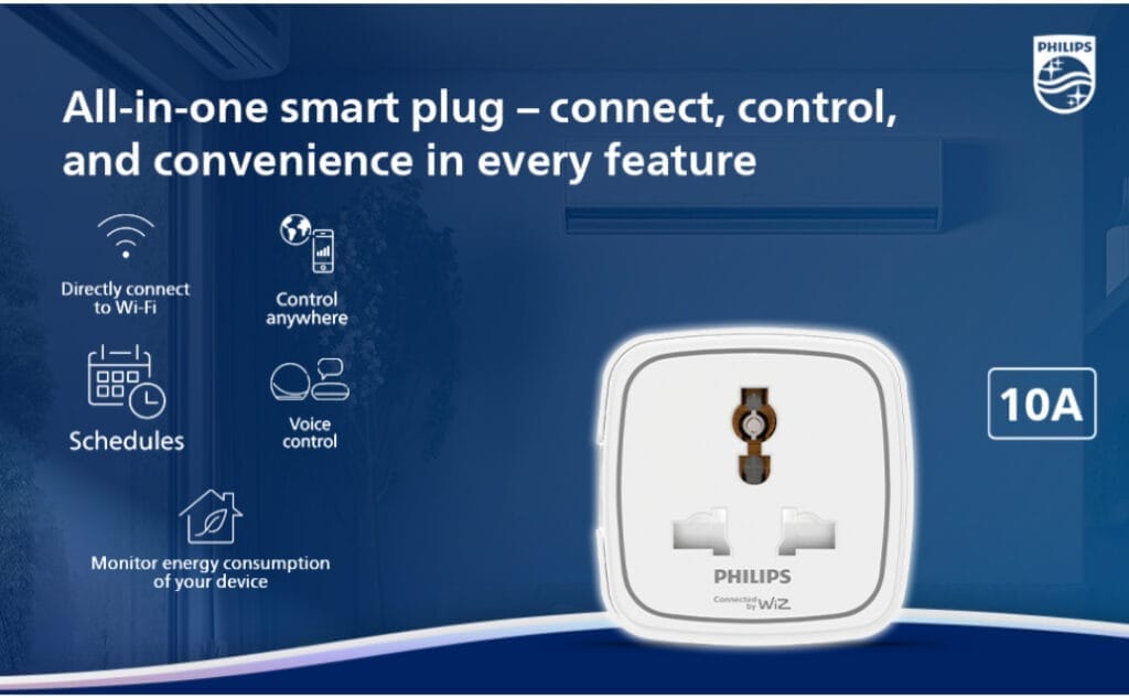 Philips Smart WiFi Plug 10A With Energy Monitoring (WiZ Connected ...