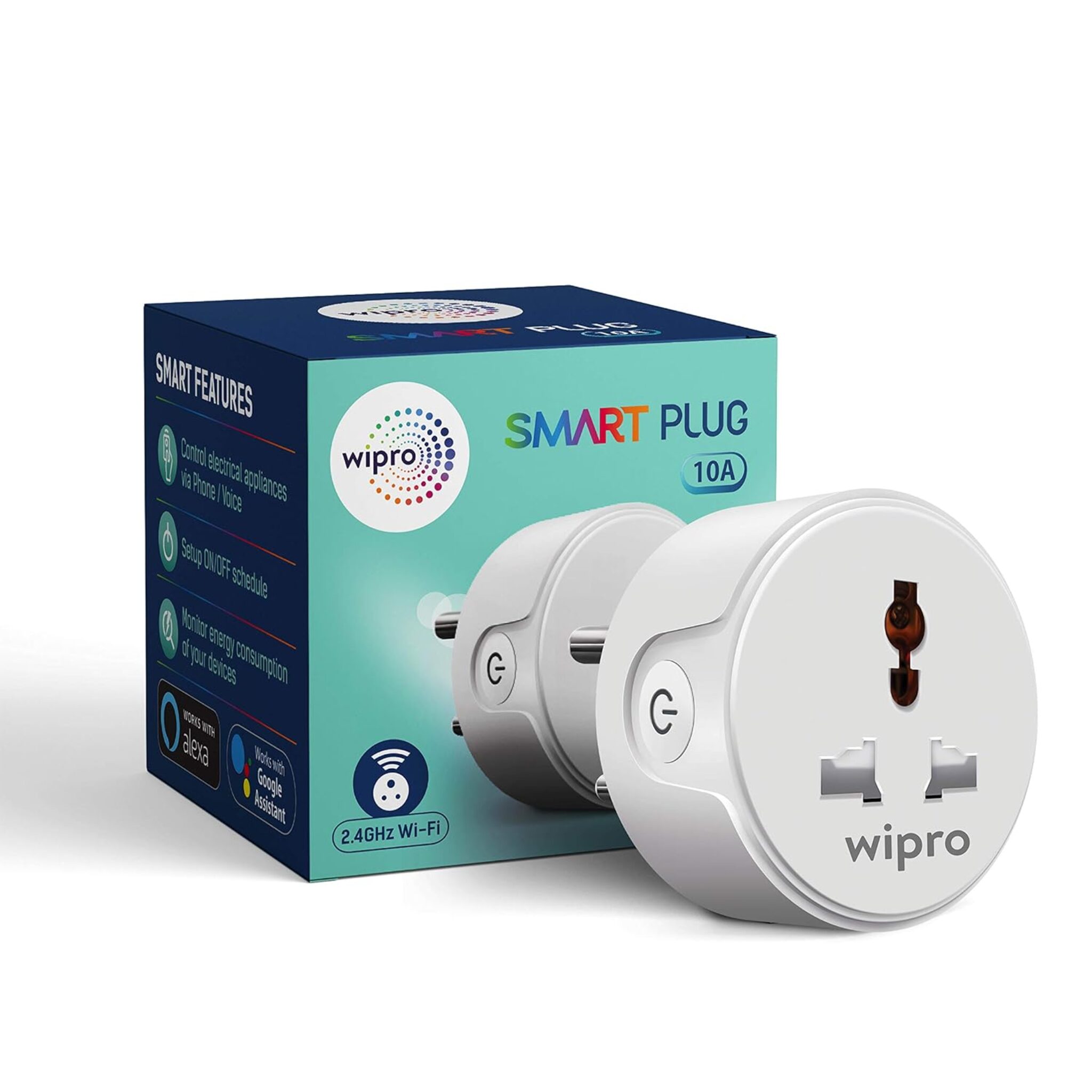 Wipro WiFi Smart Plug 10A/16A With Energy Monitoring