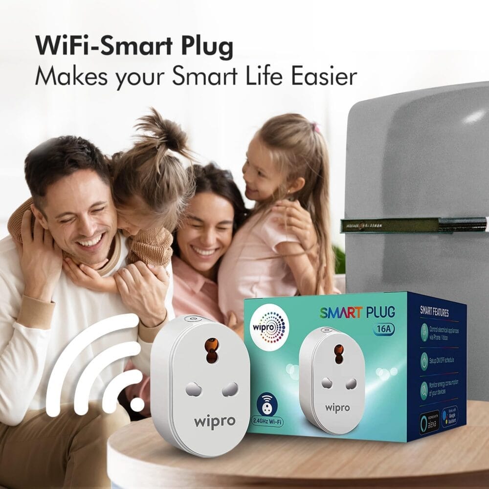 Wipro WiFi Smart Plug 10A/16A With Energy Monitoring