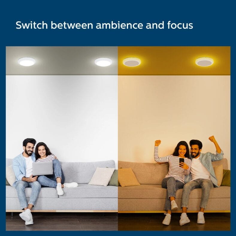 Philips WiZ Twin Glow Smart Wi-Fi LED Downlight TW + RGB | Dual Zone DL ...