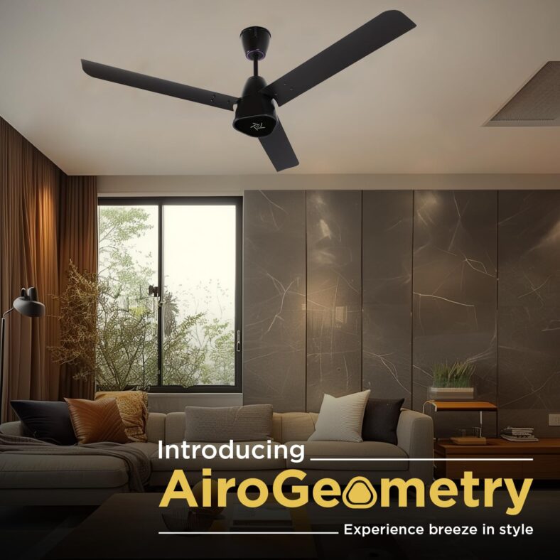 Ecolink AiroGeometry Smart IoT BLDC Ceiling Fan With RF Remote And WiFi ...