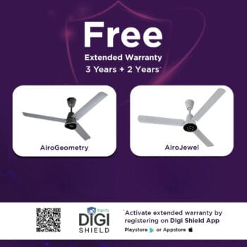 Ecolink AiroGeometry Smart IoT BLDC Ceiling Fan With RF Remote And WiFi ...