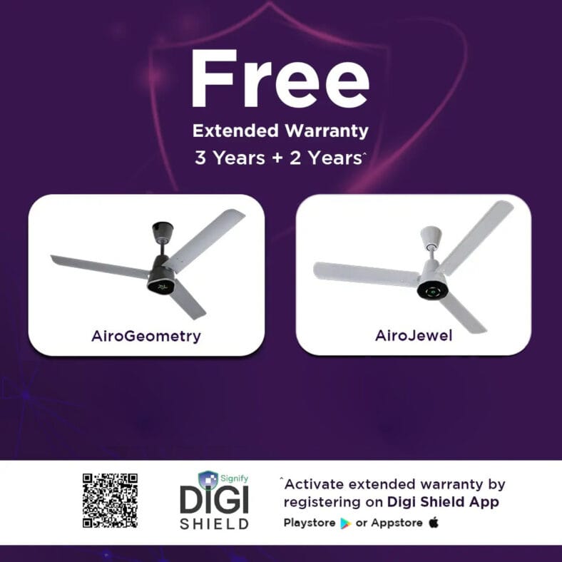 Ecolink AiroGeometry Smart IoT BLDC Ceiling Fan With RF Remote And WiFi ...