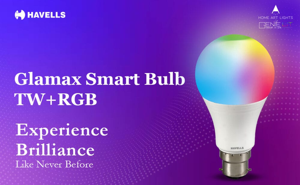 Havells Glamax Smart WiFi RGB LED Bulb With Music Sync | 9W, B22 (16M ...