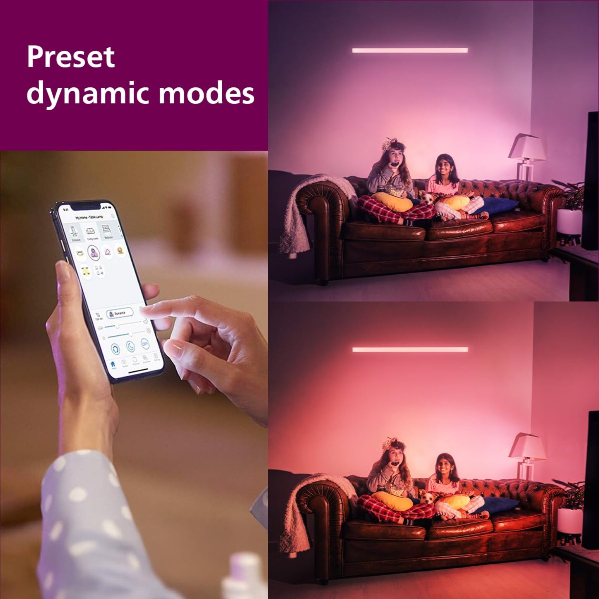 Philips Smart RGB Tube Light 20W 3Ft Full Color WiZ WiFi LED Batten ...