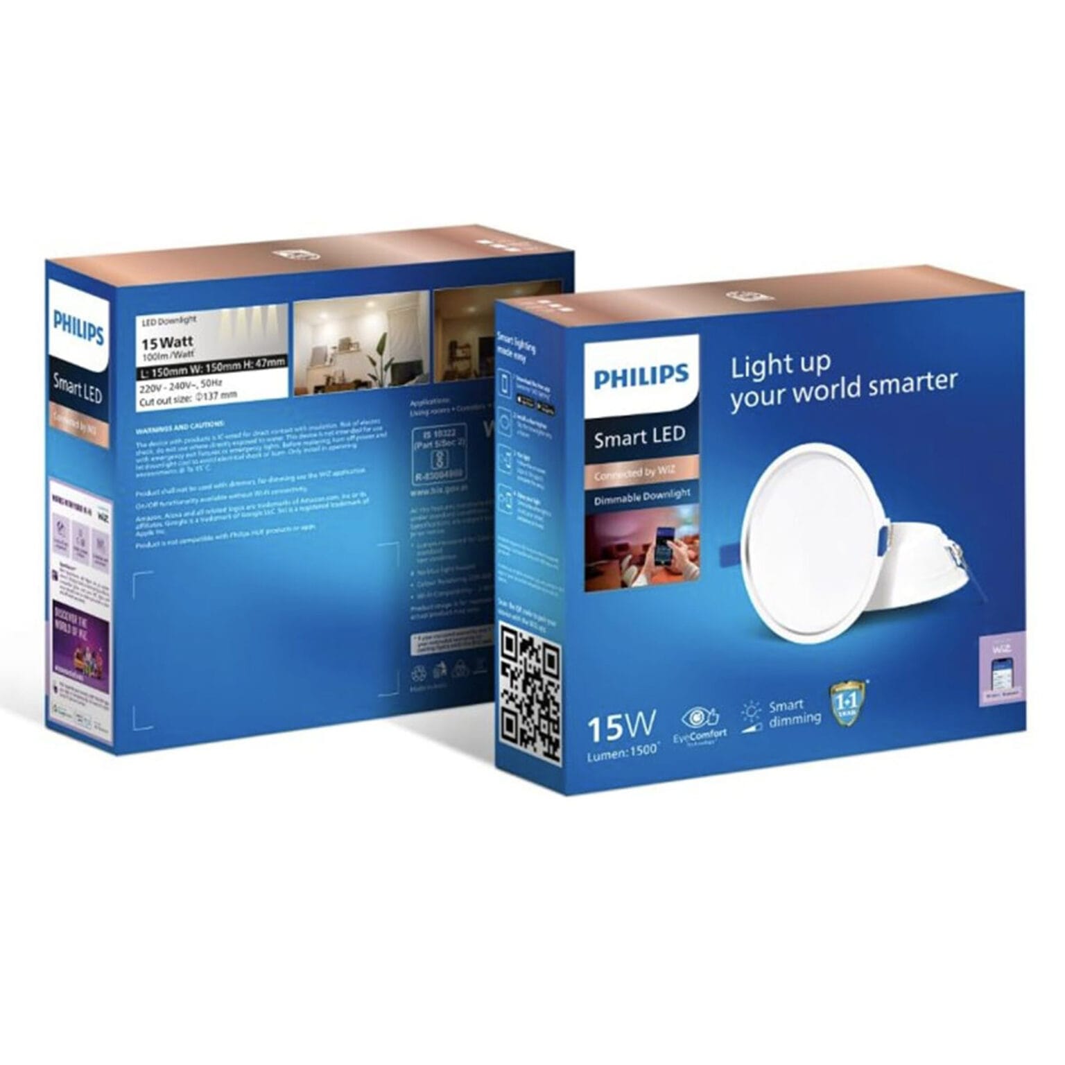 Philips Smart WiFi Aura Dimmable Downlight 15W - WW/NW/CW | WiZ Dim DL