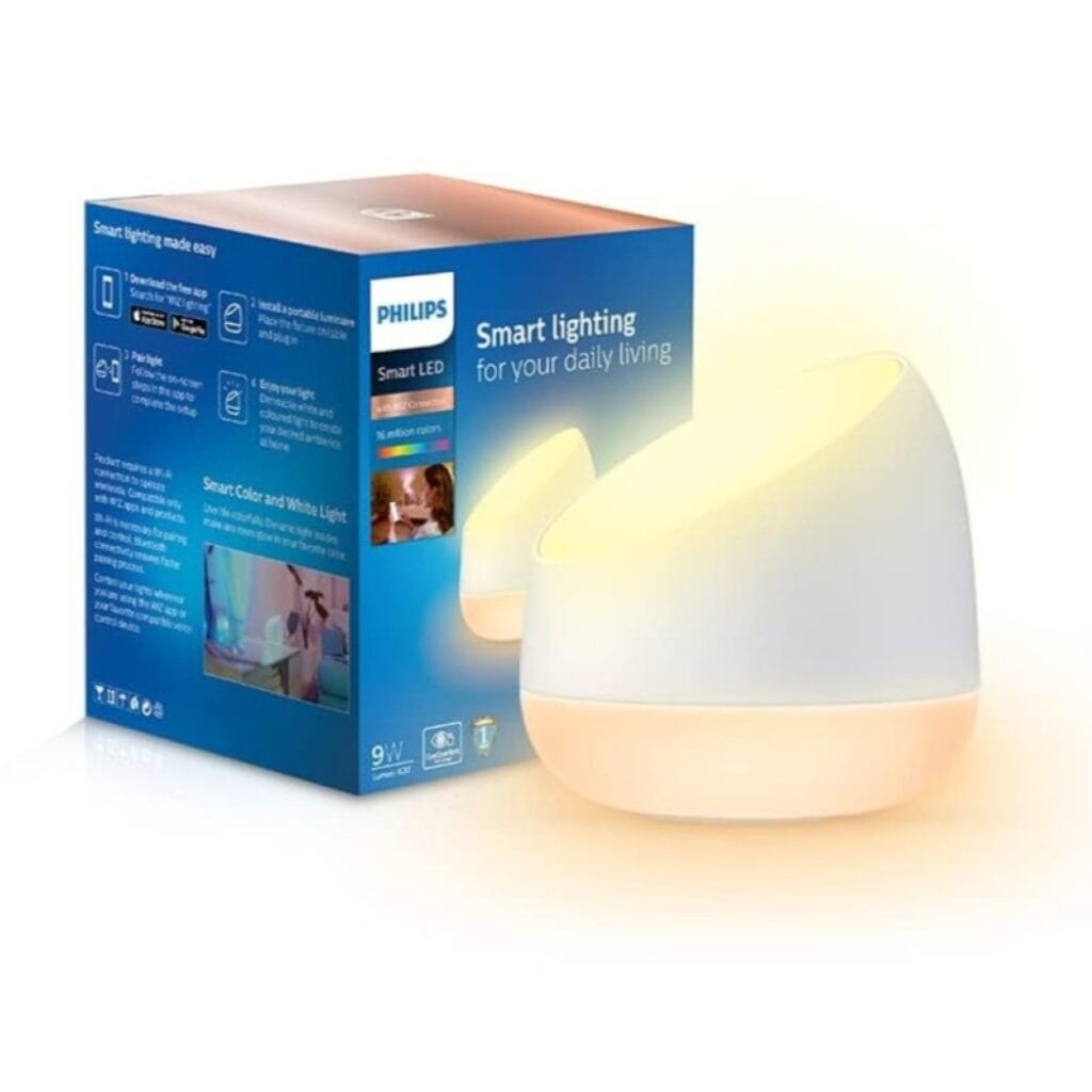 PHILIPS WiZ Squire Desk Lamp | Smart Dual-Zone RGB LED Light | Multi ...